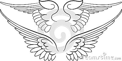 Baroque Wings In Calligraphy Stock Photo - Image: 4675650