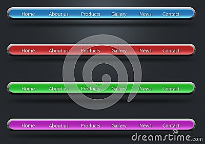 Barra De Menu Do Web Site Imagem de Stock - Imagem: 15394161