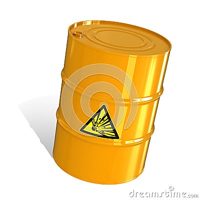 Barrel With A Warning Sign Royalty-Free Stock Image | CartoonDealer.com ...