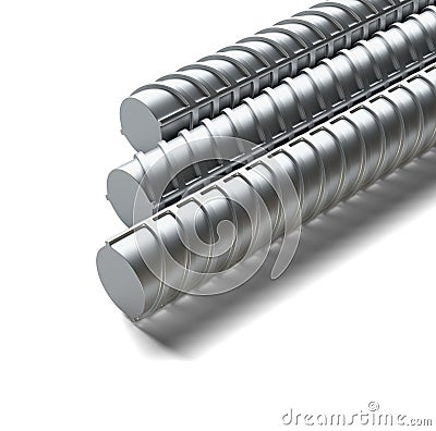 Bars Of Reinforcement. Isolated On White Royalty-Free Illustration ...
