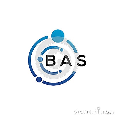 BAS Letter Logo Design On Black Background. BAS Creative Initials ...
