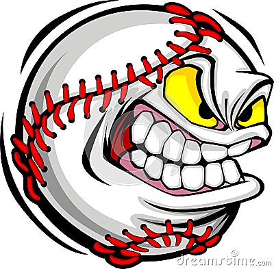 Baseball Ball Face Vector Image Royalty Free Stock Image - Image: 10361806