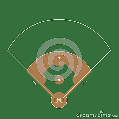 Baseball field stock vector. Illustration of double, graphic - 13599308