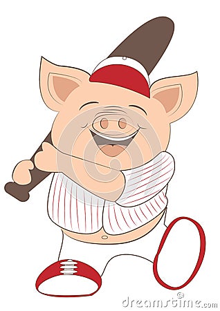 Baseball Pig Royalty Free Stock Images - Image: 29821699
