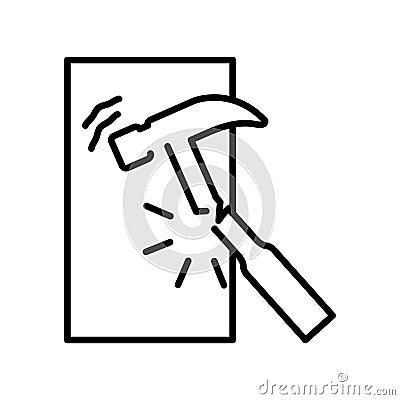 Indestructible Icon, Vector Line Illustration | CartoonDealer.com ...