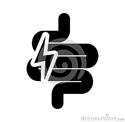 Colitis Vector Icon, Colic Symbol, Line Color Vector Illustration ...