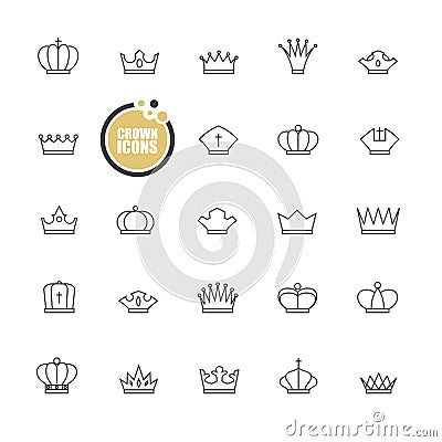 Basic Crown Icons Design Vector Illustration | CartoonDealer.com #61273274