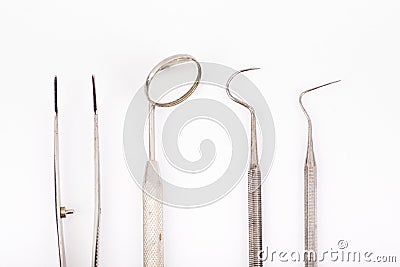 Basic Dental Examination Instruments Set Royalty-Free Stock Photo ...