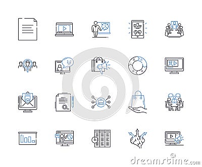 Basic Foundation Line Icons Collection. Groundwork, Base, Cornerst ...