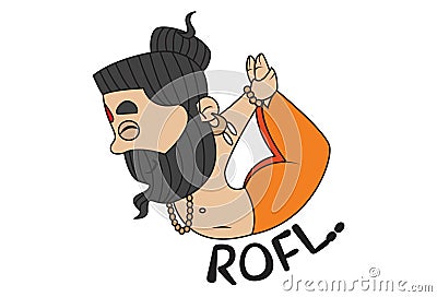 Cartoon Illustration Of Baba Ramdev | CartoonDealer.com #135086813