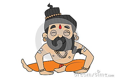 Cartoon Illustration Of Baba Ramdev | CartoonDealer.com #135086913