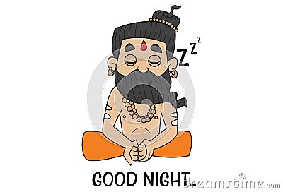 Cartoon Illustration Of Baba Ramdev | CartoonDealer.com #135086978