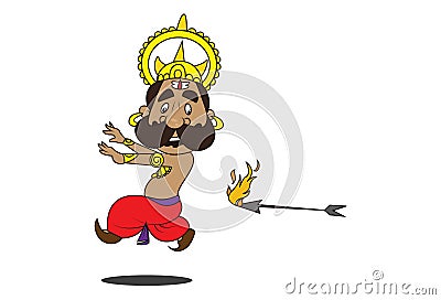 Vector Cartoon Illustration Of Cute Ravan. | CartoonDealer.com #144970362