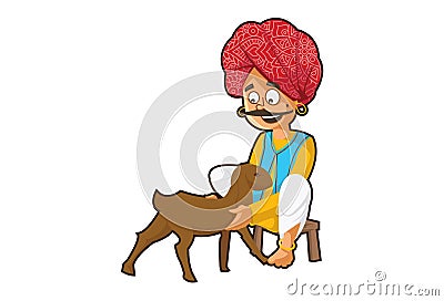 Cartoon Illustration Of Rajasthani Man | CartoonDealer.com #147710174