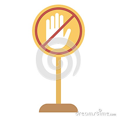 Halt Color Vector Icon Isolated And Fully Editable | CartoonDealer.com ...