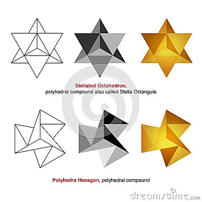 Stellated Octahedron, Also Called Stella Octangula, And Polyhedra ...