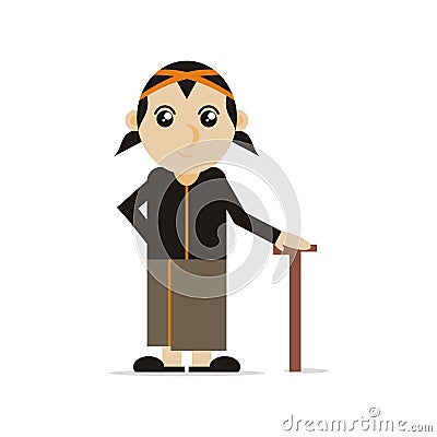 Illustration Vector Graphic Of Javanese People Wear Javanese ...