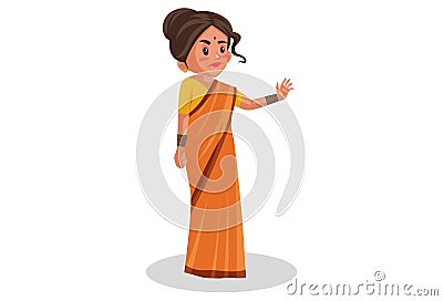 Goddess Sita Vector Cartoon Illustration | CartoonDealer.com #219277881