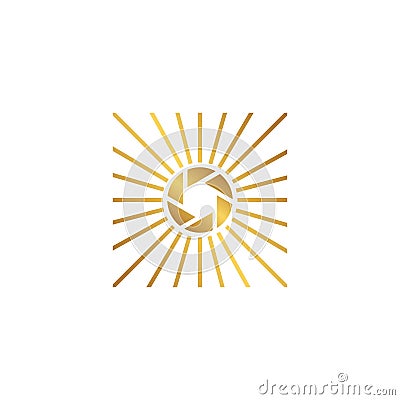 Camera, Shutter, Logo, Gold, Aperture, Elegant Gold Light Camera ...