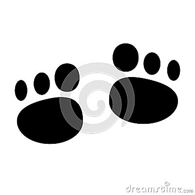 Icon And Logo Design Of Footmark Vector Illustration | CartoonDealer ...