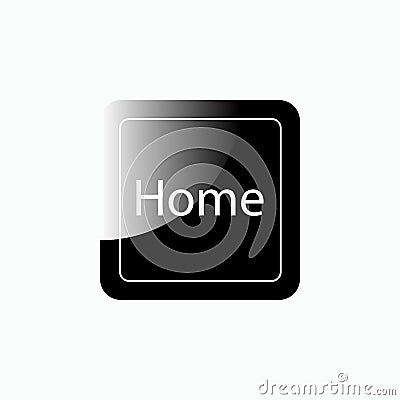 Home Button Icon. Symbol Button In Keyboard Or Keypad To Typewrite ...