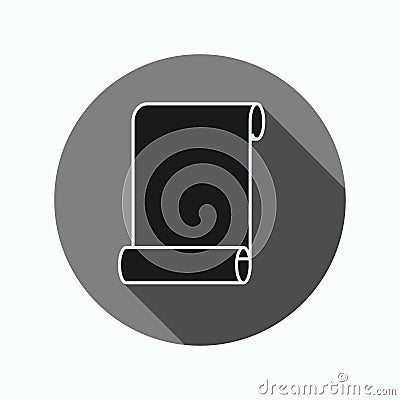 Old Paper Icon. Covenant Sign, Treaty Symbol. Document, Manuscript ...