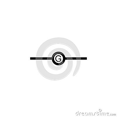 Generator Symbol. Generator Electric Circuit Symbol Vector Illustration ...