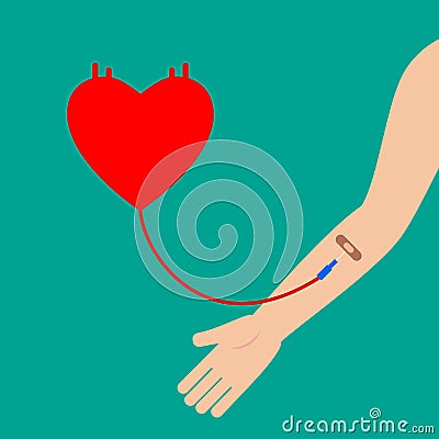 Blood Donation Abstract Concept. Patient Receiving Blood. Vector ...
