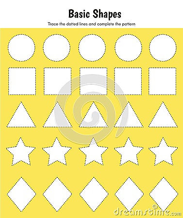 How To Draw Basic Shapes. Diamond, Star, Triangle, Square, Circle ...