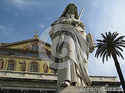 Basilica Of Saint Paul Outside The Wall Rome Italy Stock Photo - Image ...