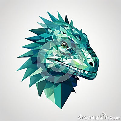 Minimalistic Basilisk Icon On White Background Pattern Design Stock ...