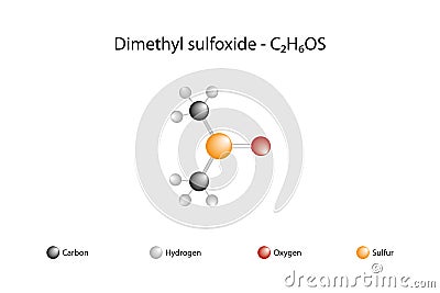 Molecular Formula Of Dimethyl Sulfoxide. Cartoon Vector | CartoonDealer ...