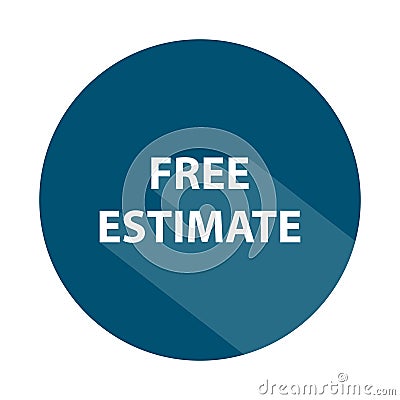 Free Estimate Badge On White Stock Photo | CartoonDealer.com #303466482