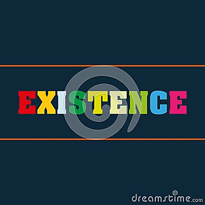Existence Word Block On Black Stock Image | CartoonDealer.com #316781113