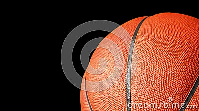 Basketball Ball on Black Screen with Alpha Channel. Basketball 3D ...