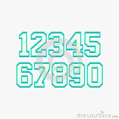Basketball Numbers Set Stock Vector - Image: 54934677