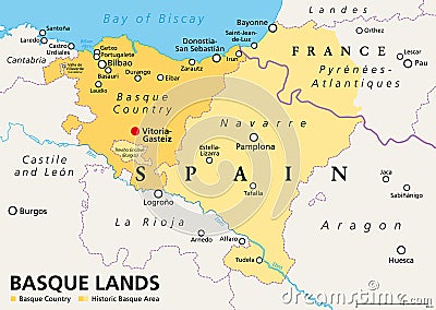Basque Lands, Basque Country And The Historic Basque Area, Political ...