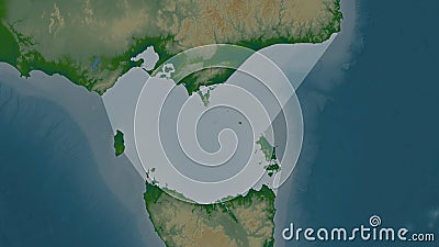 Bass Strait Highlighted. Physical Map Royalty-Free Stock Photo ...