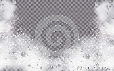 Bath Foam Isolated On Transparent Background. Shampoo Bubbles Texture ...