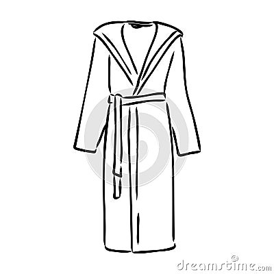 Bath Robe, Robe For The Shower, Bathrobe, Doodle Style, Sketch ...
