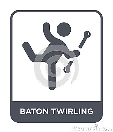 Baton Twirling Icon In Trendy Design Style. Baton Twirling Icon ...