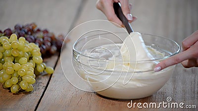 Stirring Batter in Bowl, Close Up. Stock Video - Video of delicious ...