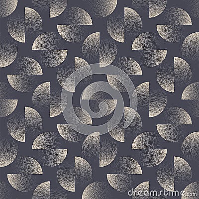 Bauhaus Style Split Circles Seamless Pattern Vector Dot Work Abstract Background | CartoonDealer ...