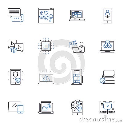 Bayesian Nerks Line Icons Collection. Probabilistic, Machine Learning, Statistics, Artificial ...