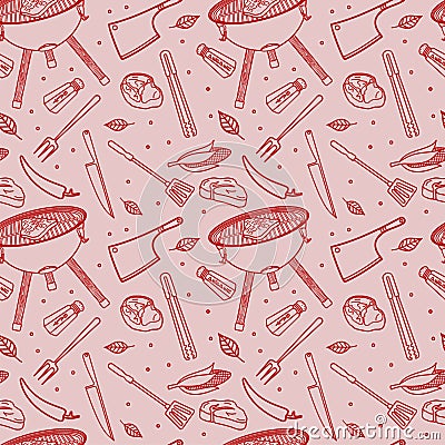 BBQ Food Seamless Texture Stock Photography | CartoonDealer.com #79245476