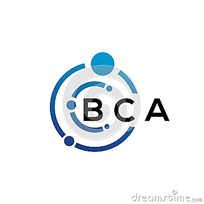 BCA Letter Logo Design On Black Background. BCA Creative Initials ...