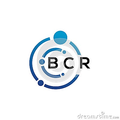 BCR Letter Logo Design On Black Background. BCR Creative Initials ...