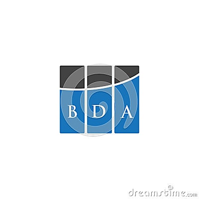 BDA Letter Logo Design On BLACK Background. BDA Creative Initials ...