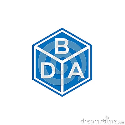 BDA Letter Logo Design On Black Background. BDA Creative Initials ...