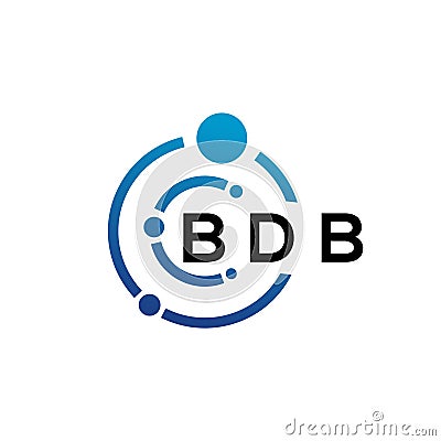 BDB Letter Logo Design On Black Background. BDB Creative Initials ...